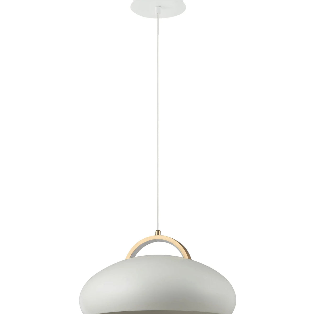 CLA Kupol Interior LED Tri-CCT Dome with Brass Highlight Pendant Light