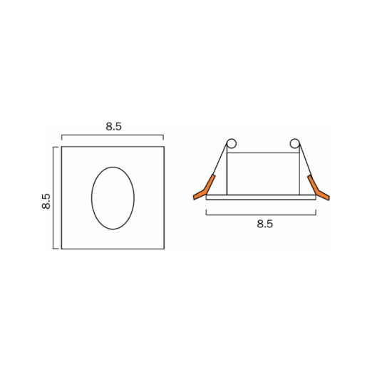Telbix Snap Square Recess Step Light – ZY Lighting